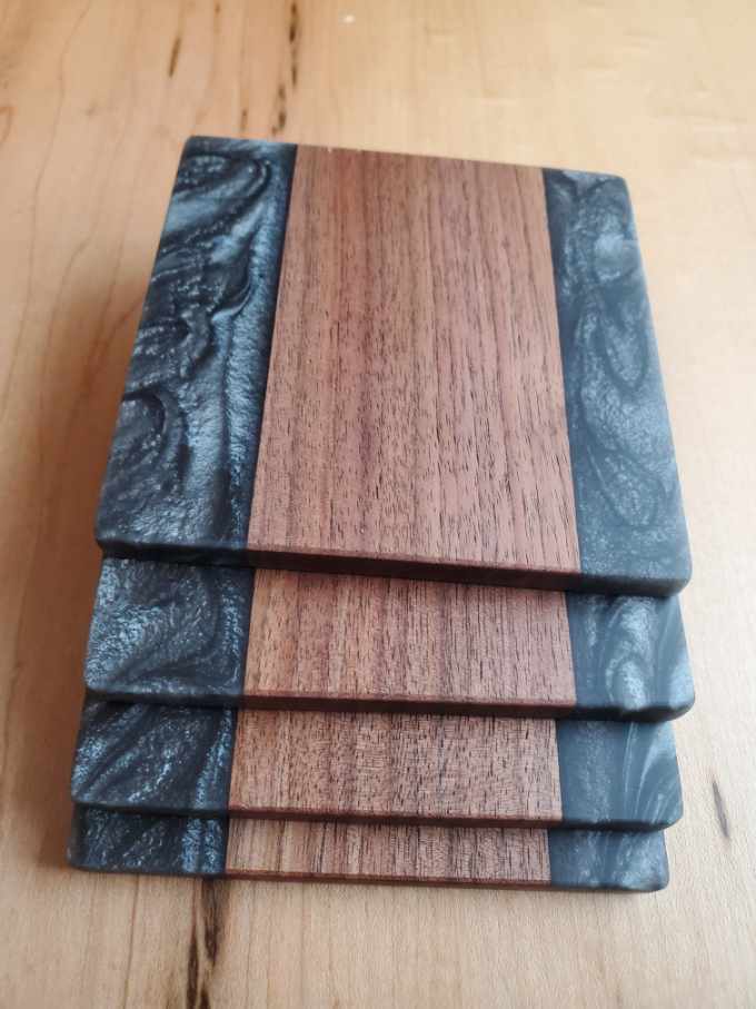 live edge and epoxy coasters – Prior’s Edge Creations